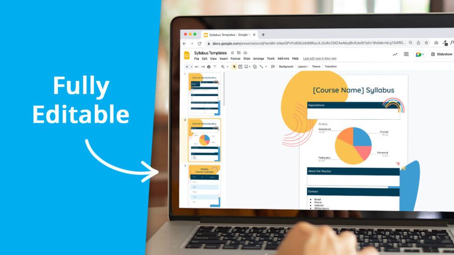 Syllabus Template for Teachers of All Subjects (Fully Editable)
