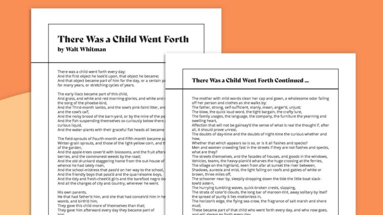 25 Famous Walt Whitman Poems (Free Printables) - Saperap.com