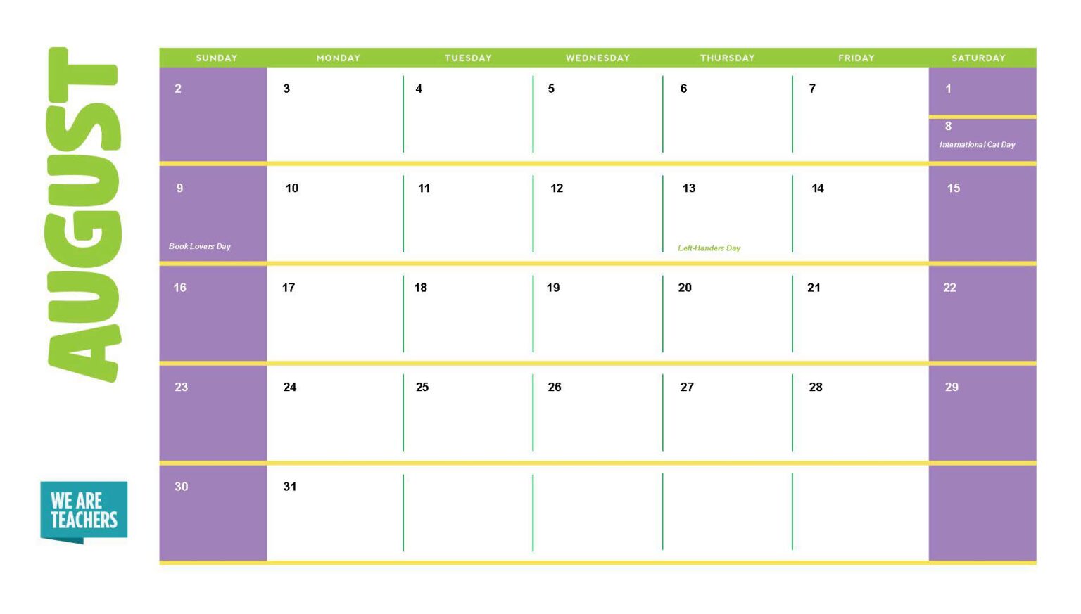 2026-2027 School Holidays and Special Days To Celebrate