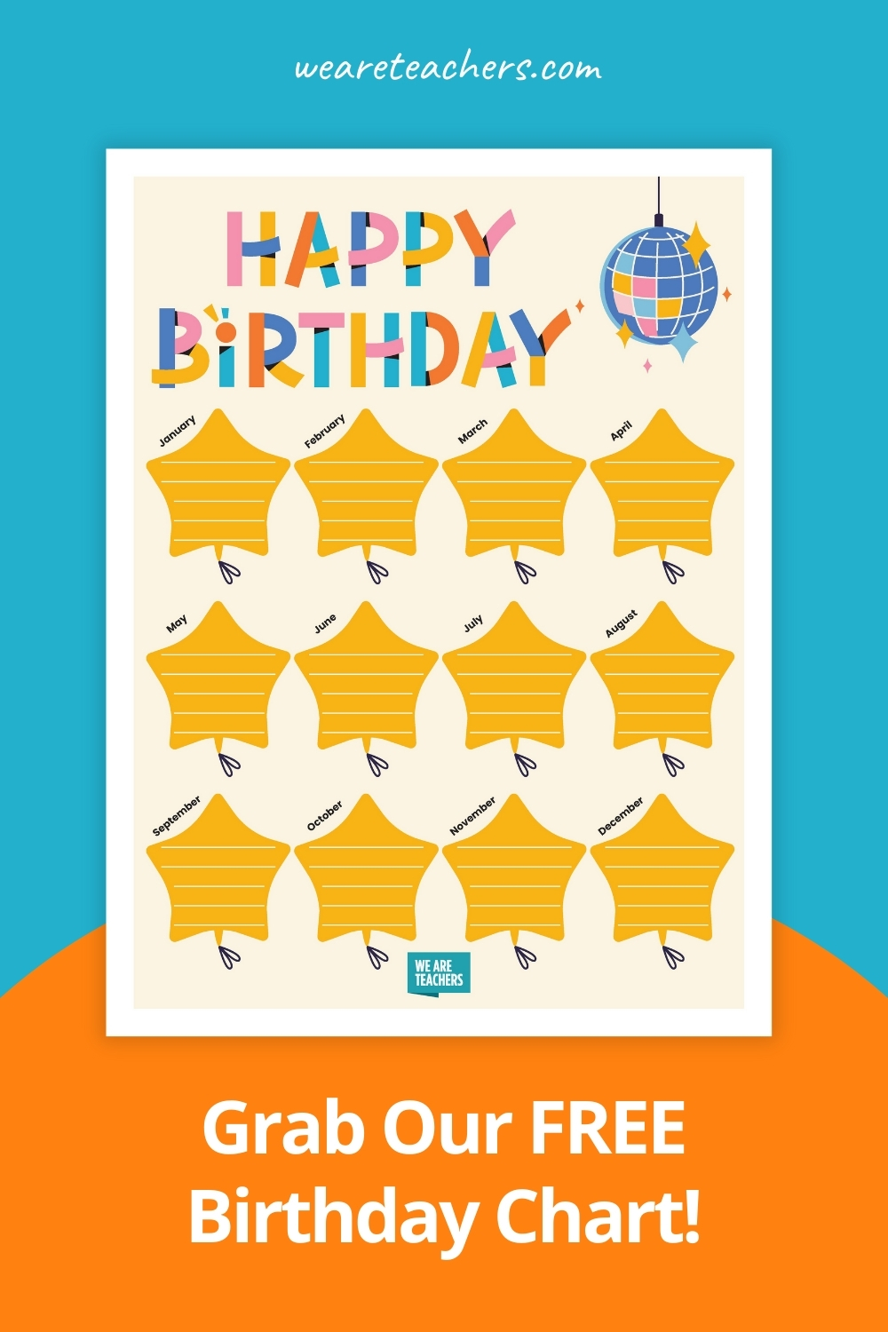 Celebrate Student Birthdays With Our Free Class Birthday Chart