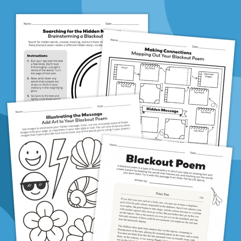 Free Printable Blackout Poetry Template Bundle - We Are Teachers
