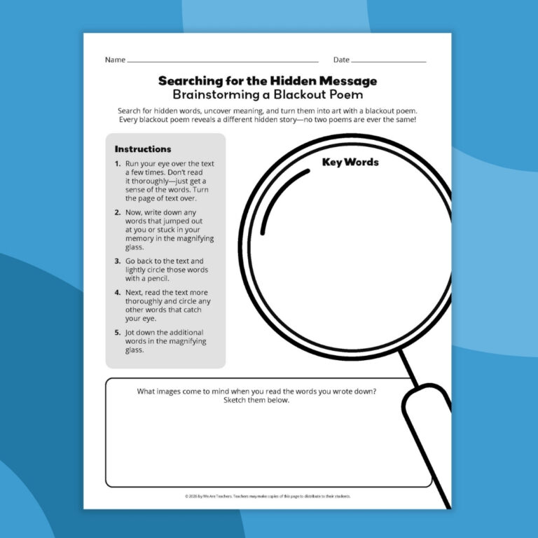 Free Printable Blackout Poetry Template Bundle - We Are Teachers