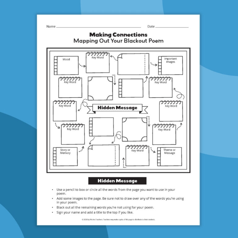 Free Printable Blackout Poetry Template Bundle - We Are Teachers