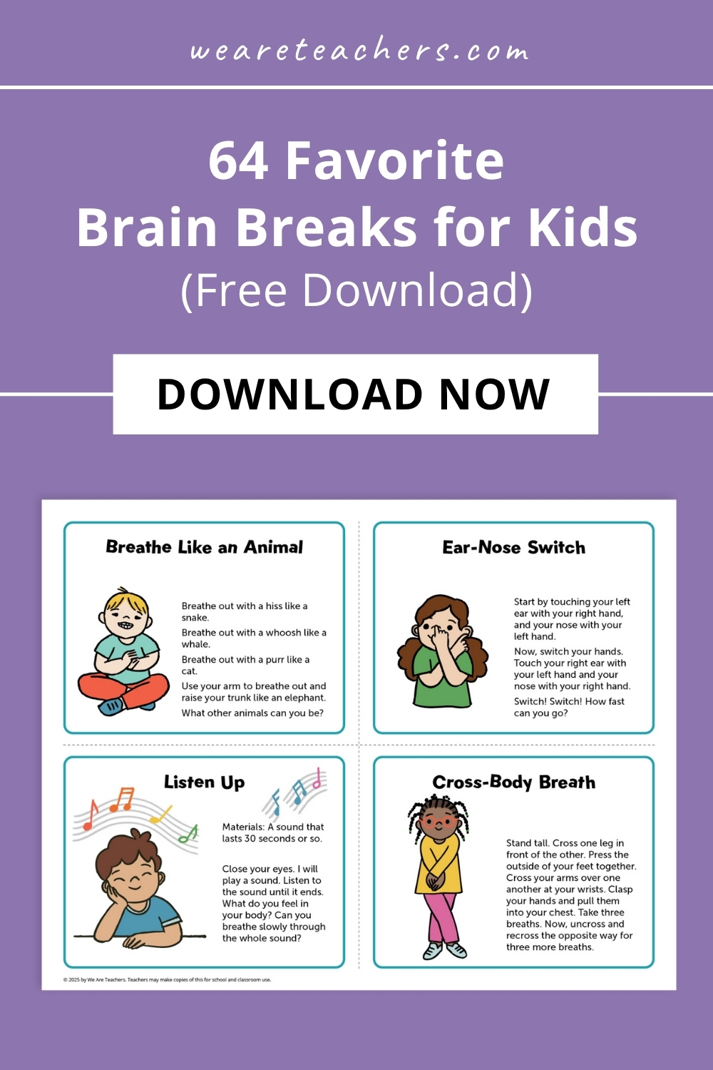 65 Educational Brain Breaks for Kids
