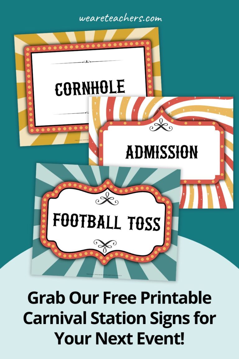 Free Printable Carnival Station Signs for Your Next Event