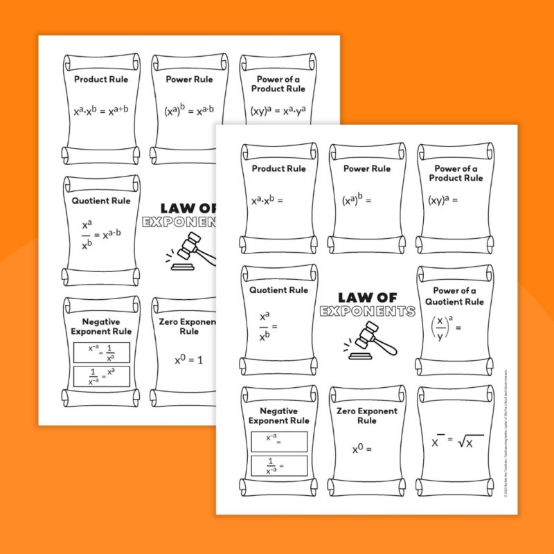 Free Printable Exponents Worksheet Bundle - We Are Teachers