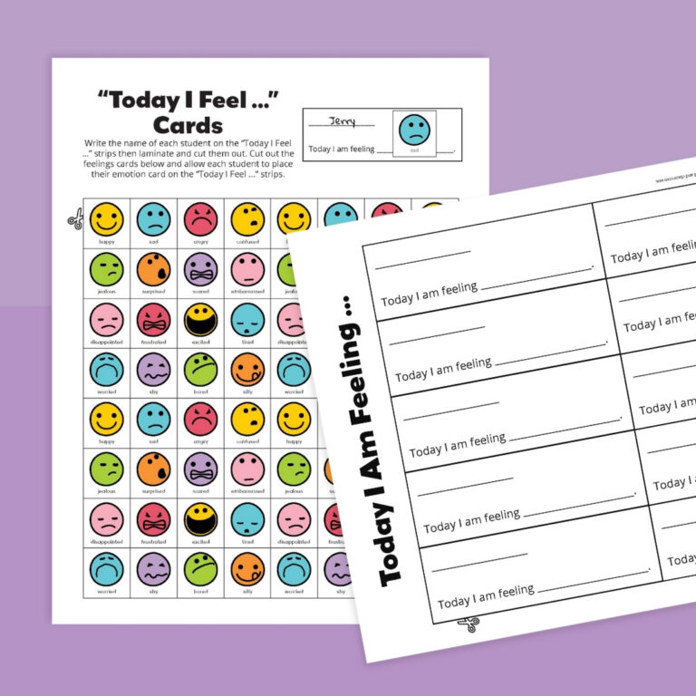 Free Printable Feelings Chart Bundle for Kids - Asha Modern School