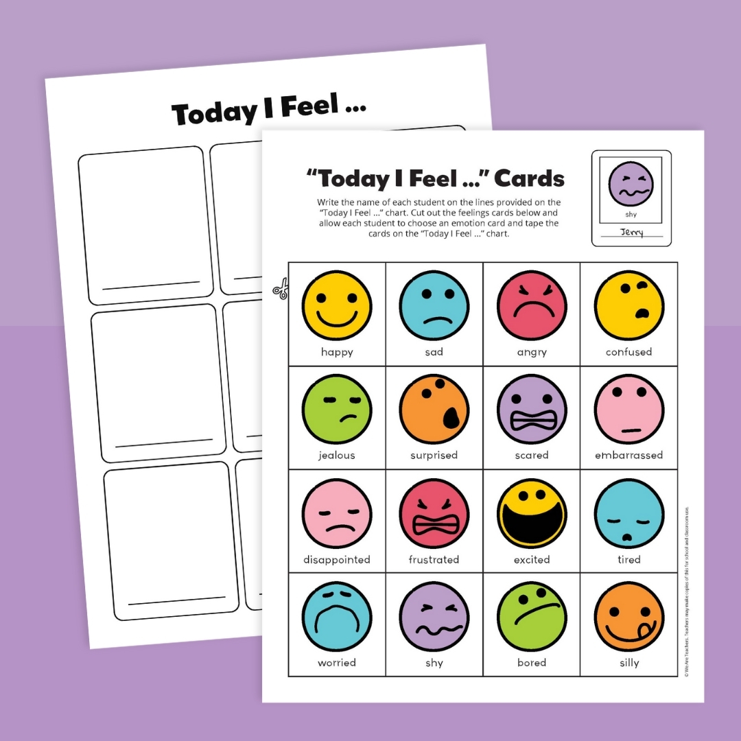 Free Printable Feelings Chart Bundle for Kids