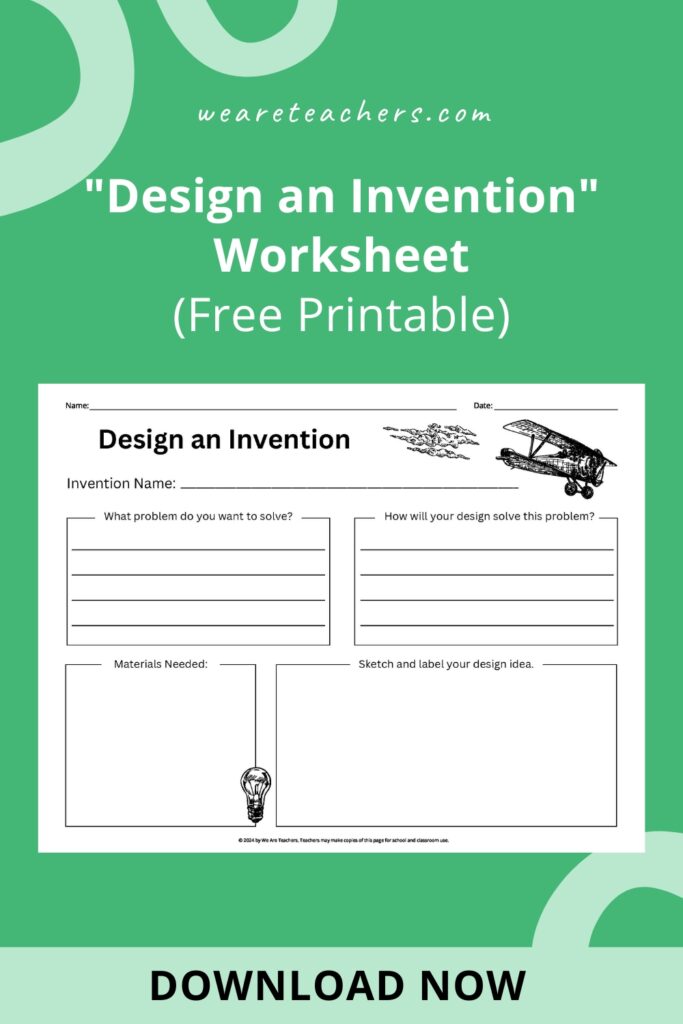 “Design an Invention” Worksheet (Free Printable) - October 2025