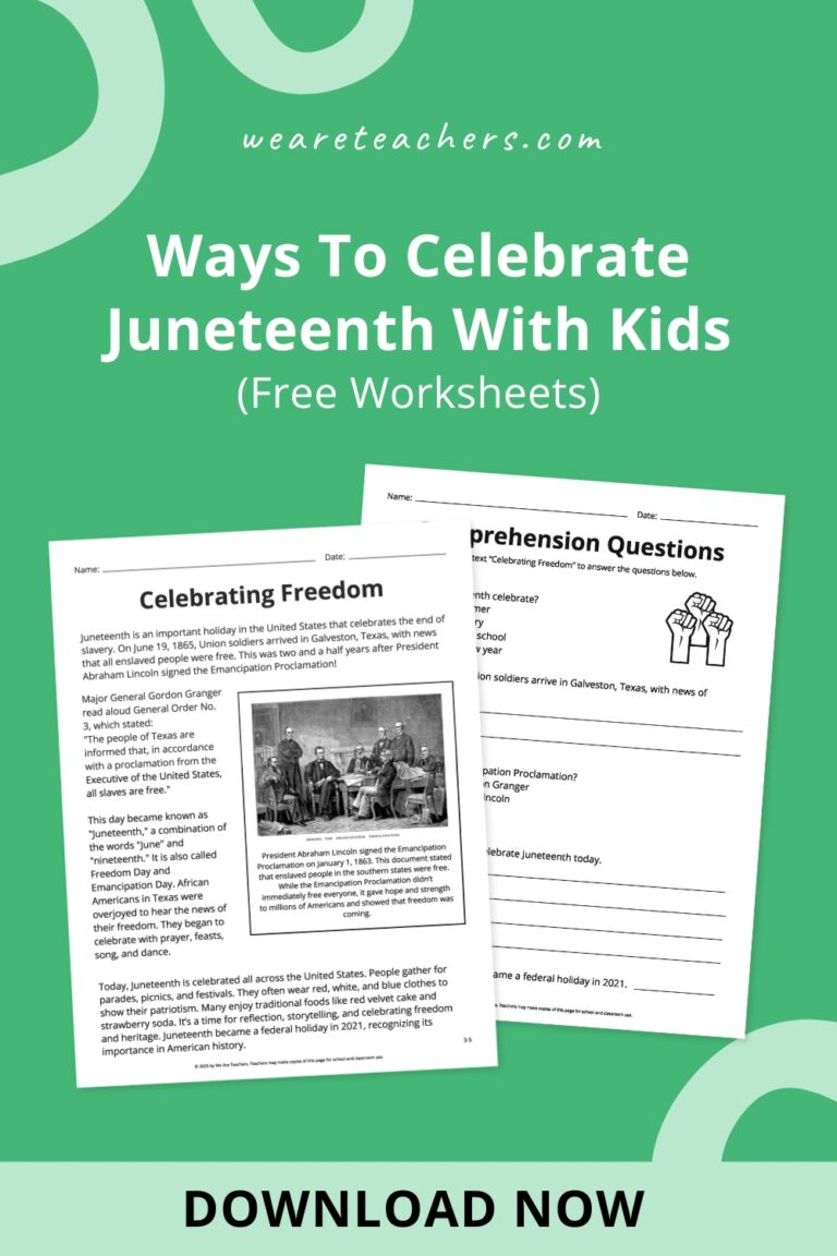 Free Juneteenth Activities Bundle for Students of All Ages