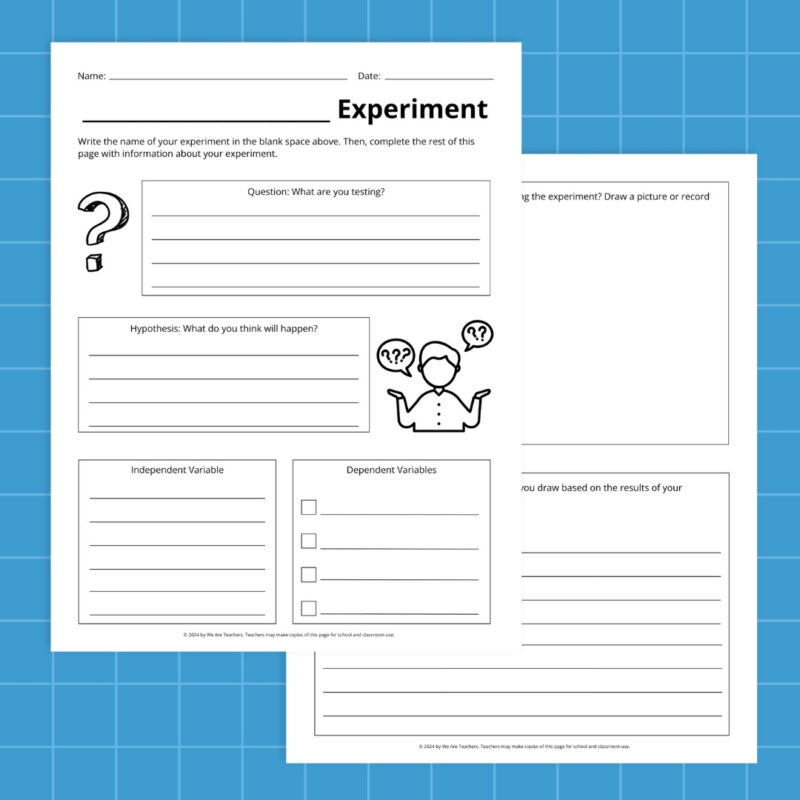 Free Printable Science Experiment Recording Worksheet - Faberk