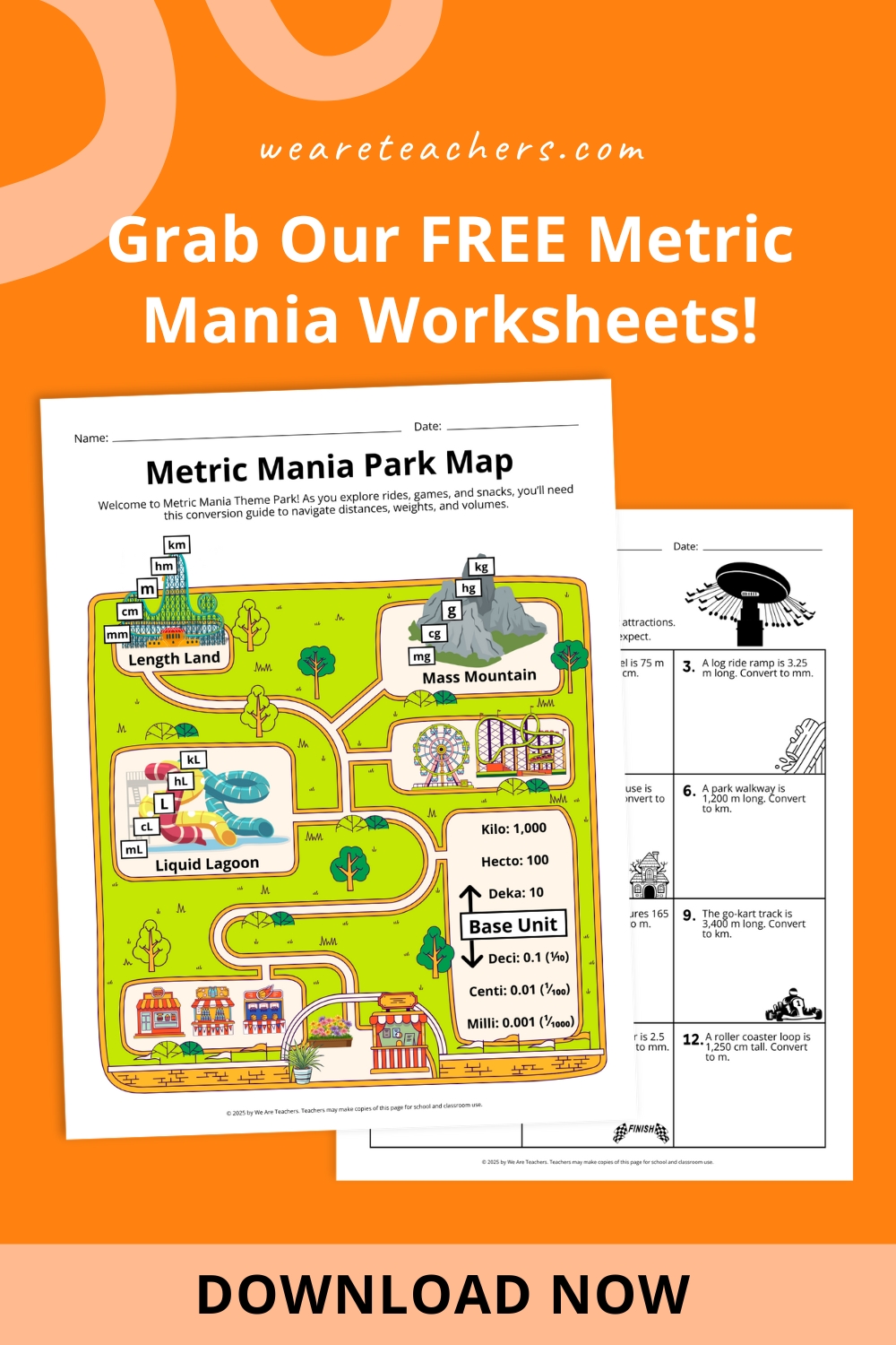 Free Printable Metric Conversion Worksheets - We Are Teachers