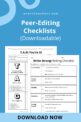 Peer-Editing Checklists Downloadable