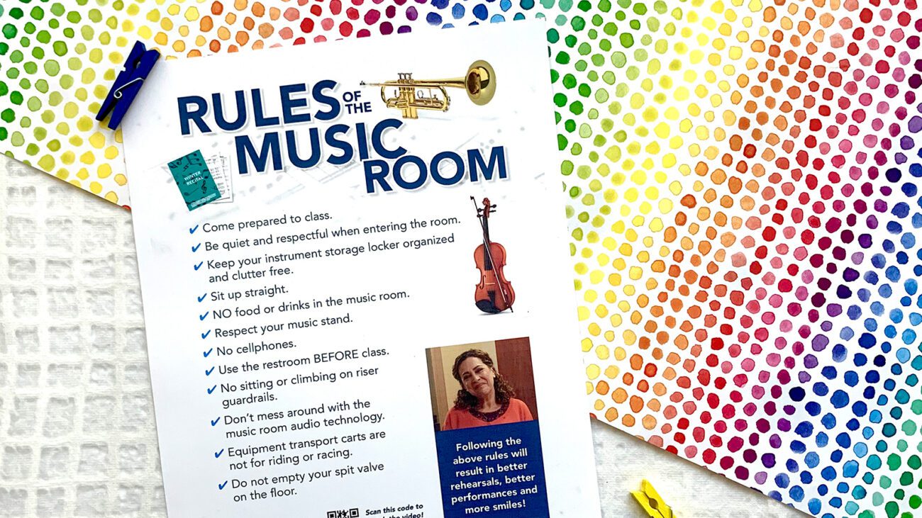 Music Rules Poster + Video to Teach Classroom Rules