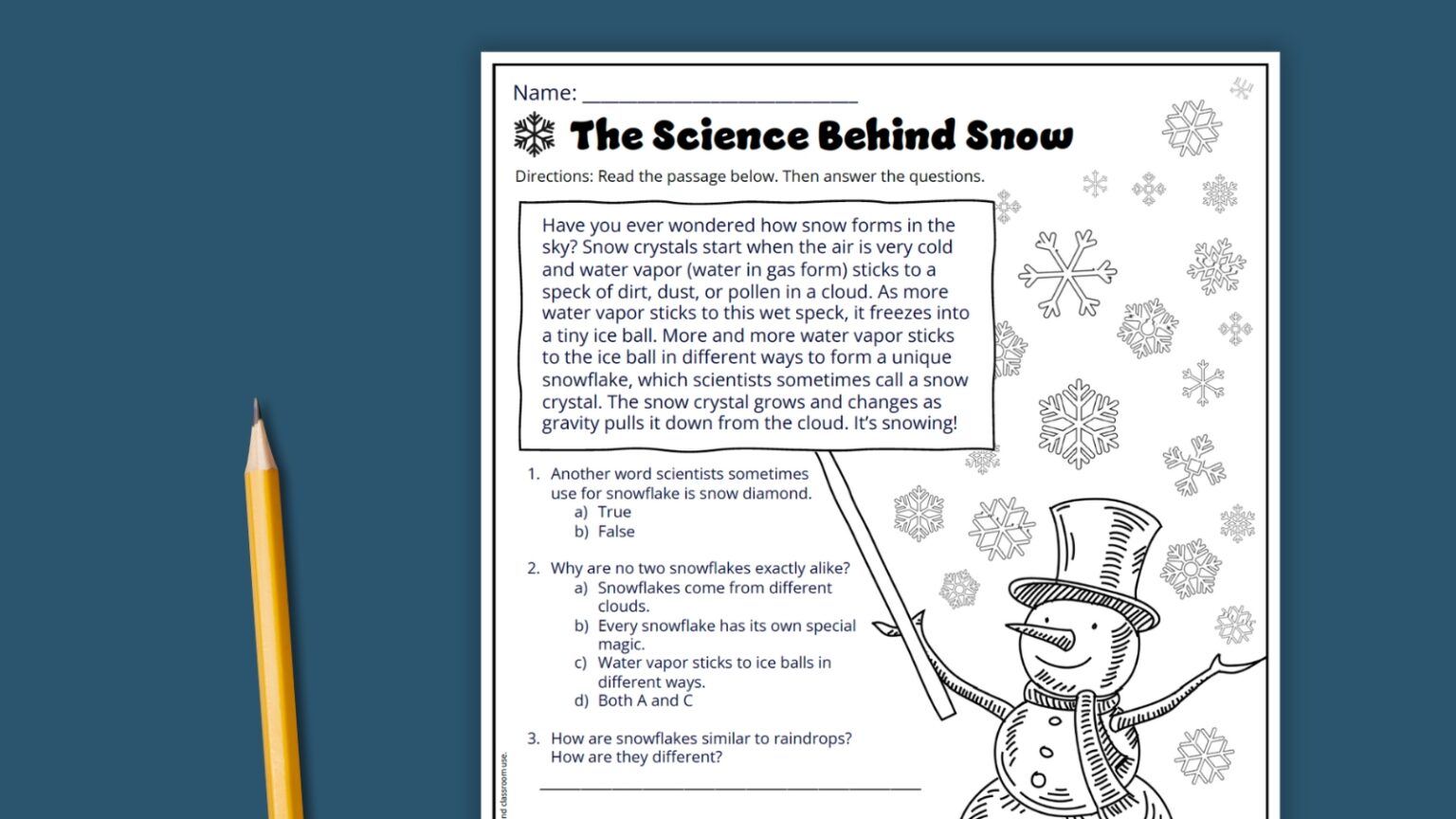 What Is Snow? How Does It Form? (Plus Free Worksheet + Slides)