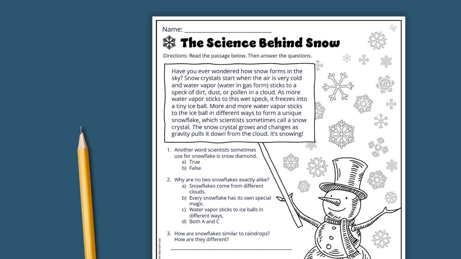 What Is Snow? How Does It Form? (Plus Free Worksheet + Slides)