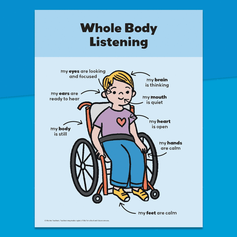 10 Unique Ways To Teach Whole Body Listening (Plus Free Poster)