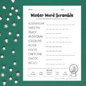 Winter Word Scramble: Free Printable Worksheet Plus Answer Key