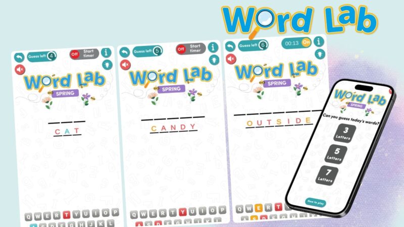 Word Lab is a new word game from We Are Teachers