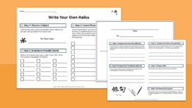 Free Printable Haiku Starter Worksheet for Poetry Lessons