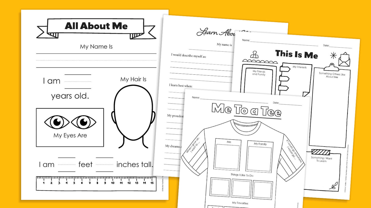 All About Me Worksheets: 11 Free Options for All Grade Levels