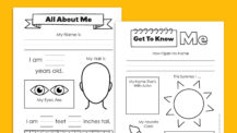 All About Me Worksheets: 11 Free Options for All Grade Levels