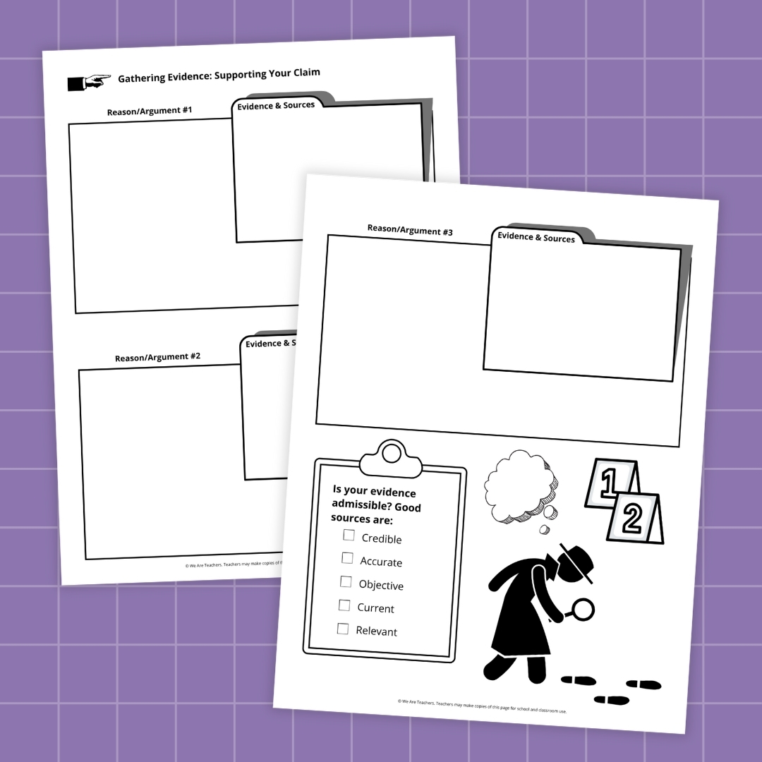 Argumentative Essay Planner (Free Printable Worksheets) - We Are Teachers