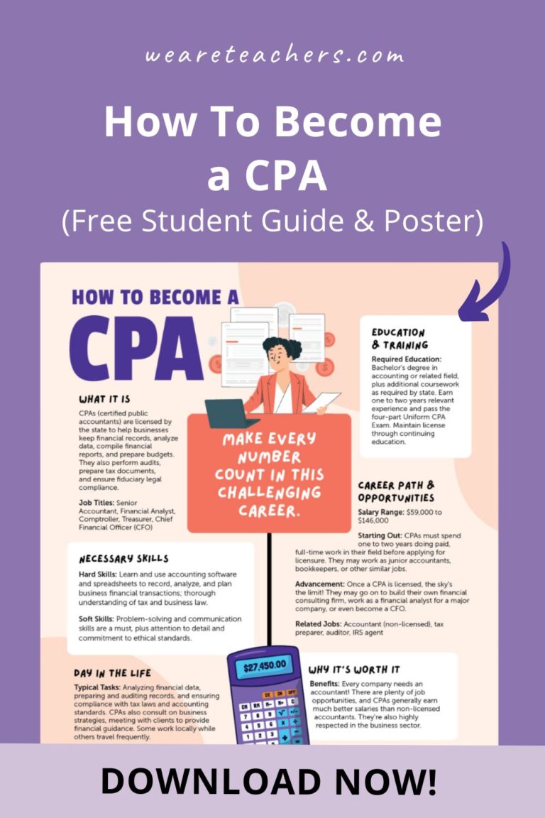 How To Become a CPA (Free Student Guide and Poster)