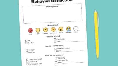 Need Behavior Reflection Sheets? Grab Our Free Bundle