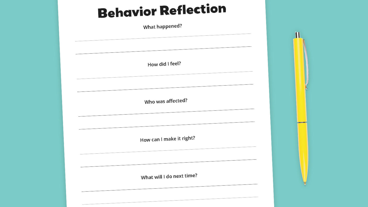 Need Behavior Reflection Sheets? Grab Our Free Bundle