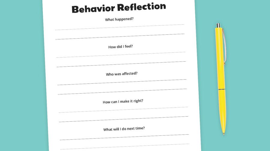 Need Behavior Reflection Sheets? Grab Our Free Bundle - Honct.com