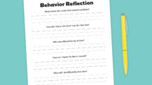 Need Behavior Reflection Sheets? Grab Our Free Bundle