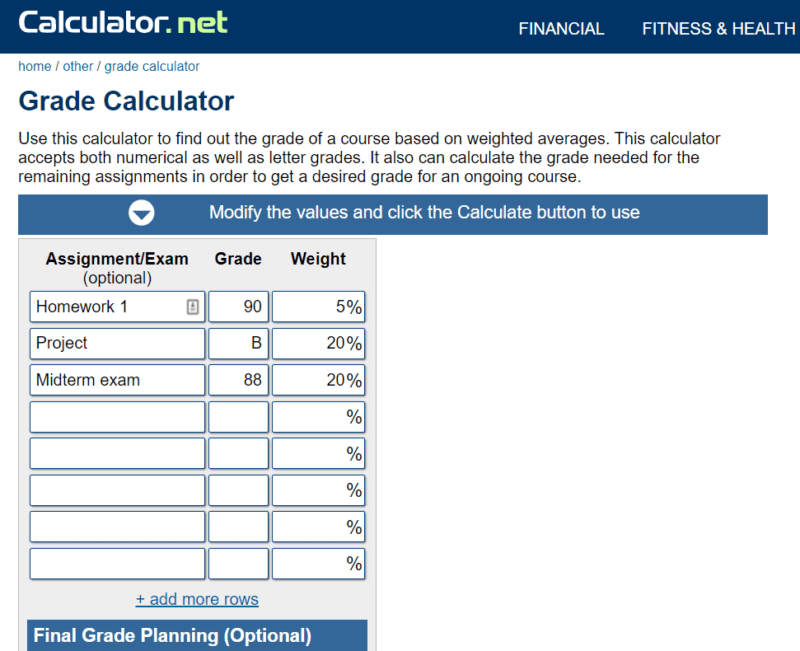 Grade Calculator List For Teachers And Students Grade Calculator List For Teachers And Students