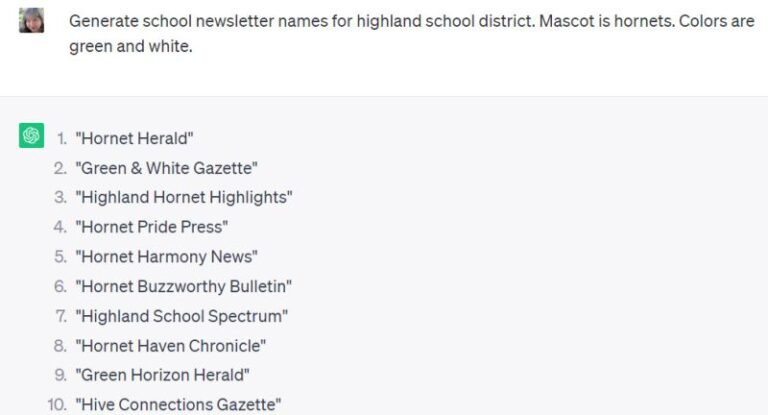 Free School Newsletter Name Generator (Plus More Ideas)