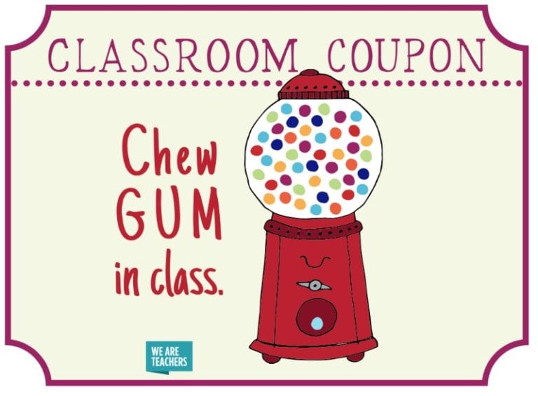 Printable Classroom Coupons Your Students Will Love