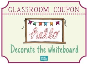 Printable Classroom Coupons Your Students Will Love
