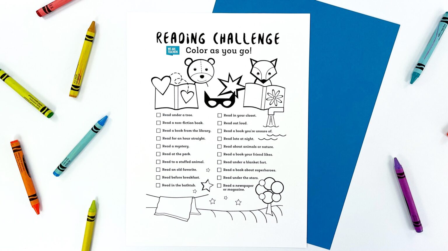 Invite Kids To Complete This Color-as-You-Go Reading Challenge