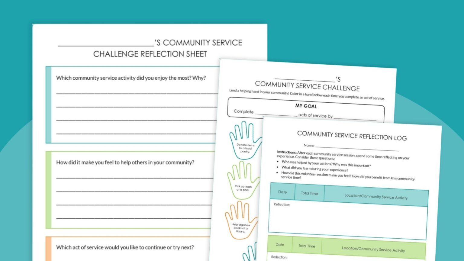Free Printable Community Service Log Bundle