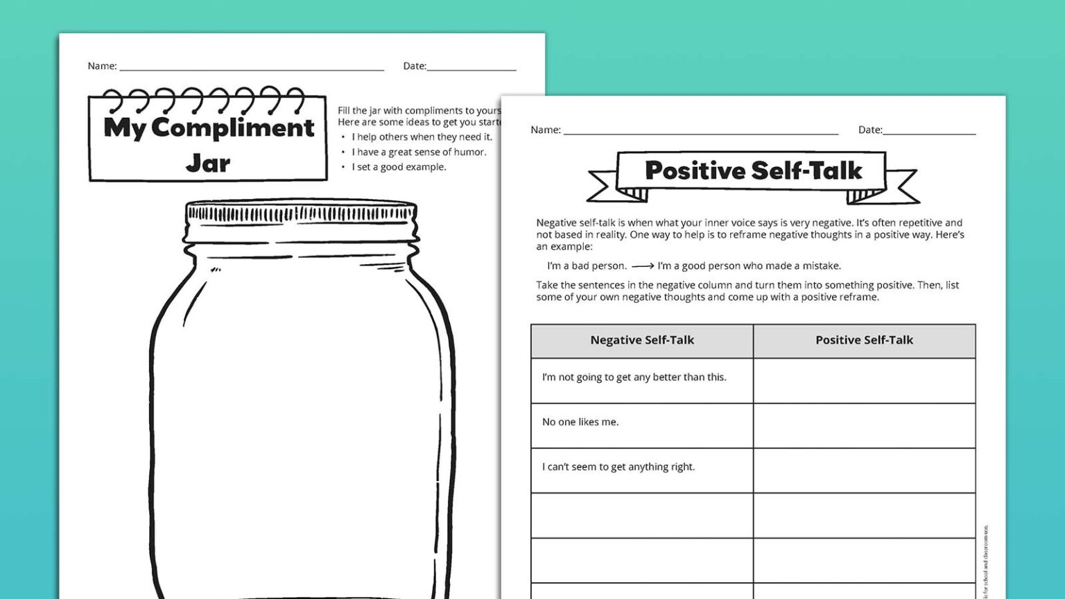 Get Our Free Bundle of Self-Esteem Worksheets