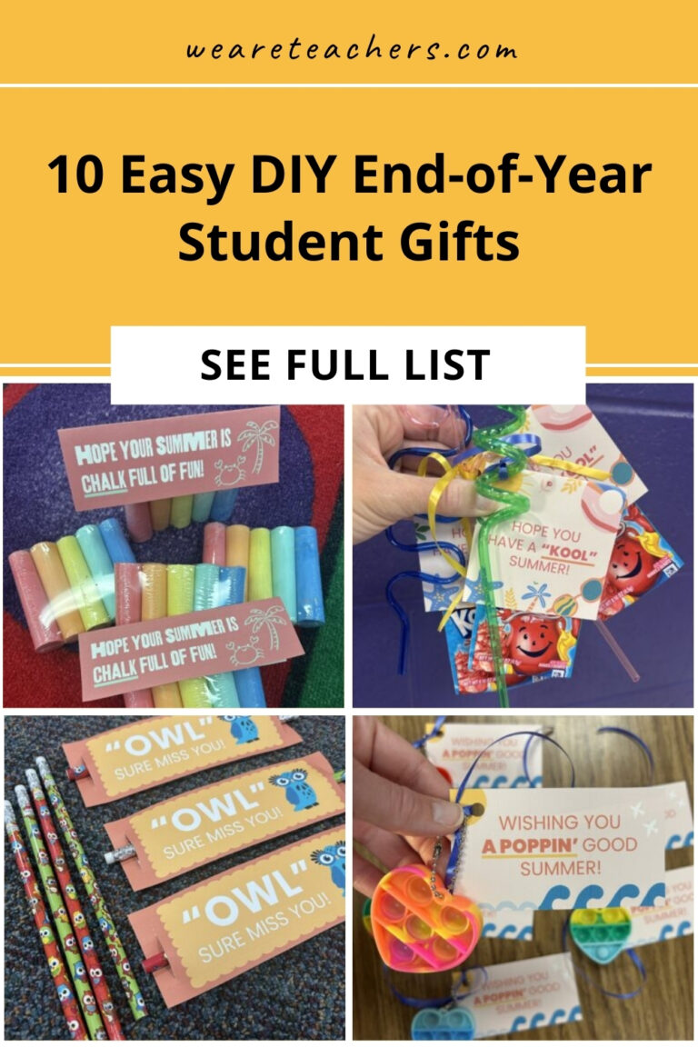10 Easy DIY End-of-Year Student Gifts (Free Printable Tags)
