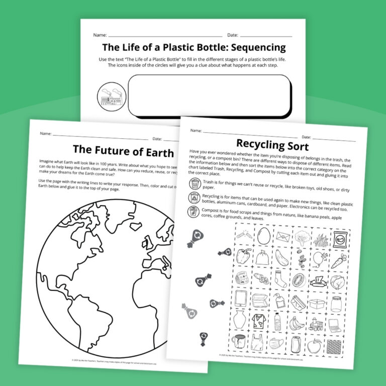 Sustainability and Recycling Anchor Charts to Use in Your Classroom