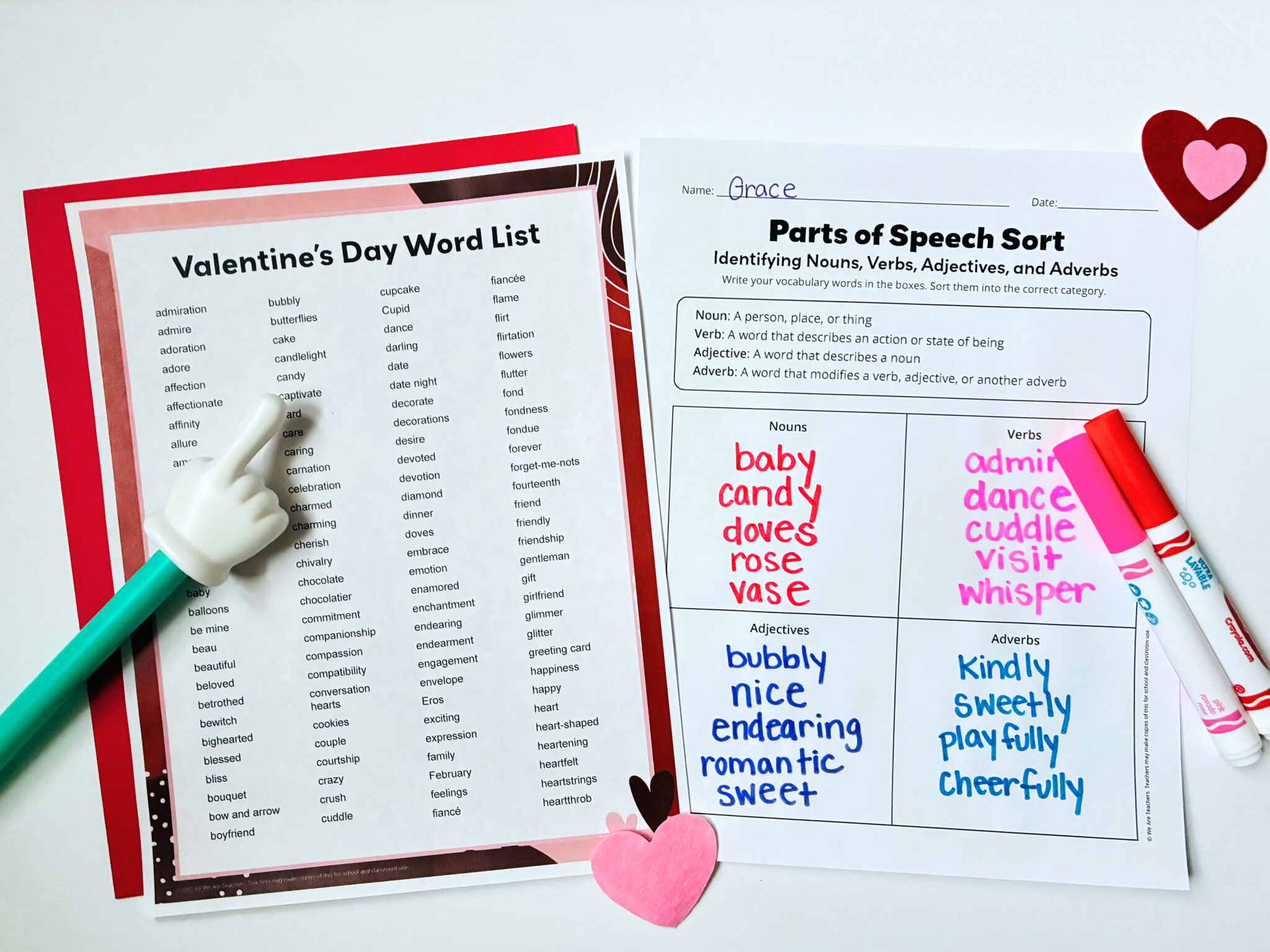 200 Valentine’s Day Words for Writing and More (Free Printables ...