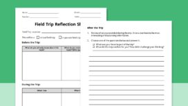 Field Trip Reflection Sheet (Free Printable)