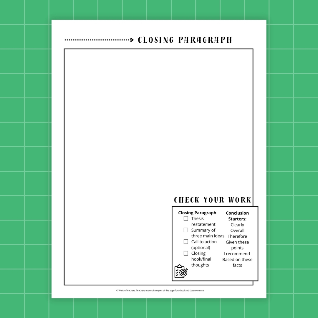 Five-Paragraph Essay Graphic Organizer (Free Worksheets)
