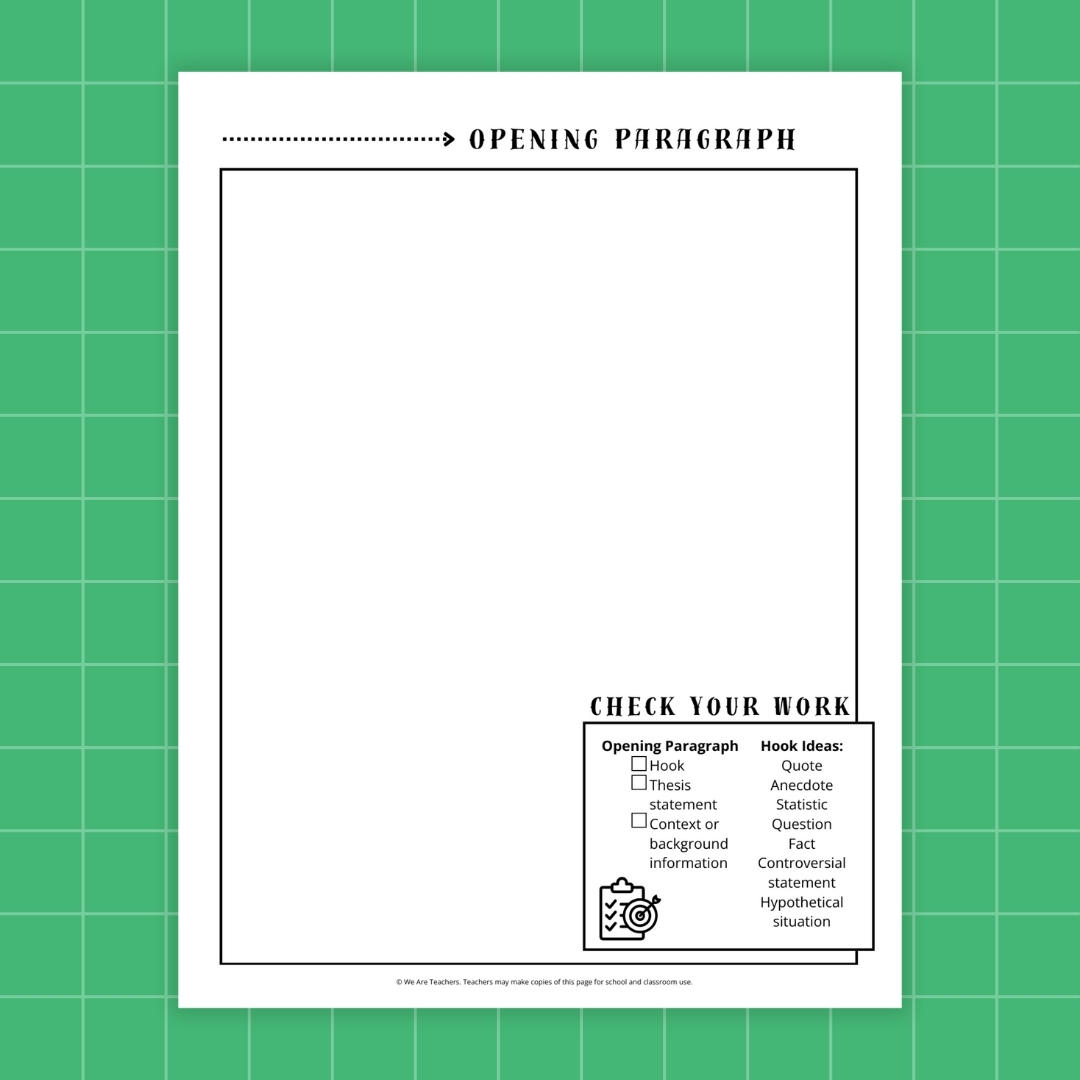 Five-Paragraph Essay Graphic Organizer (Free Worksheets)