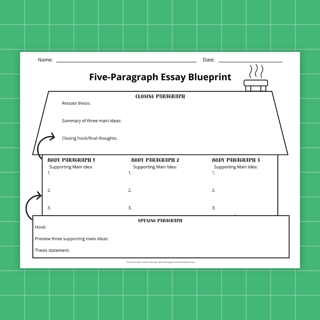 Five-Paragraph Essay Graphic Organizer (Free Worksheets)