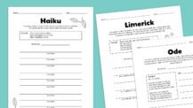 Poetry Worksheets: Get Our Free Bundle With 8 Templates