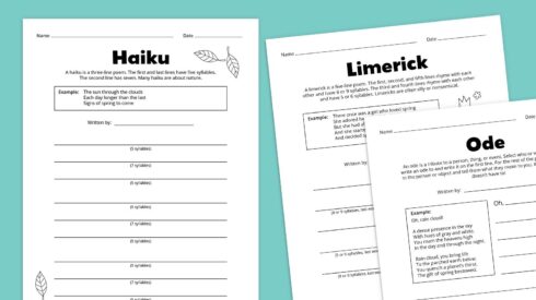 Poetry Worksheets: Get Our Free Bundle With 8 Templates