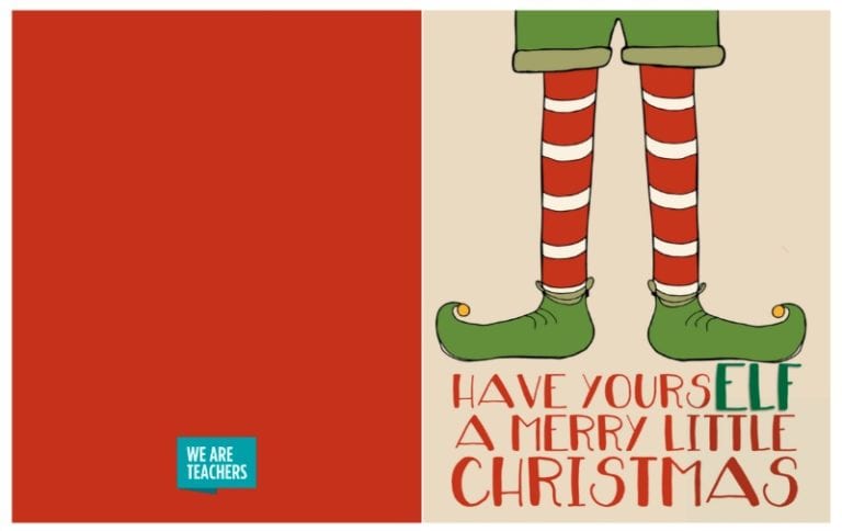 Printable Holiday Cards for Coworkers, Students, & Parents