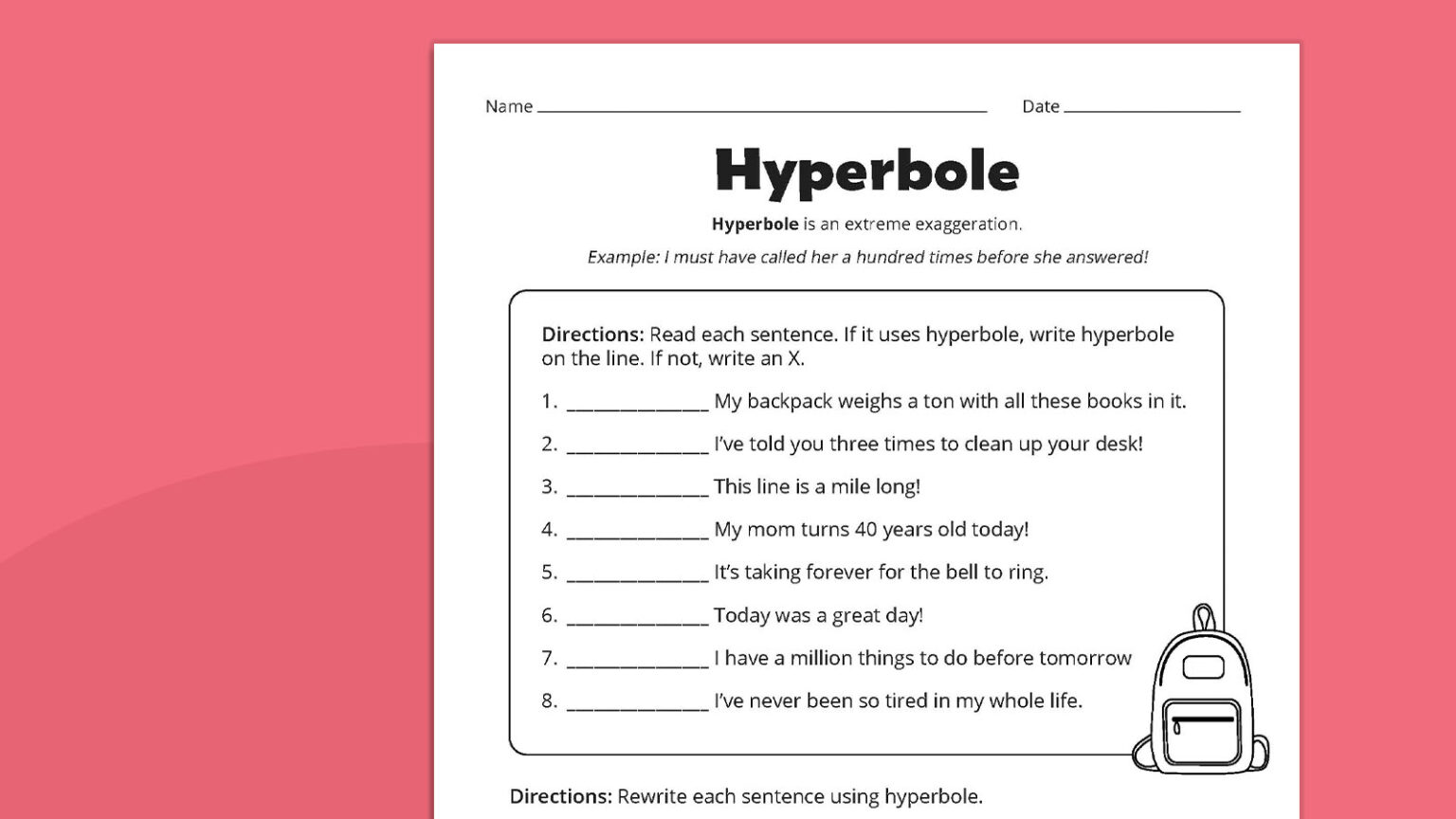 Figurative Language Worksheets